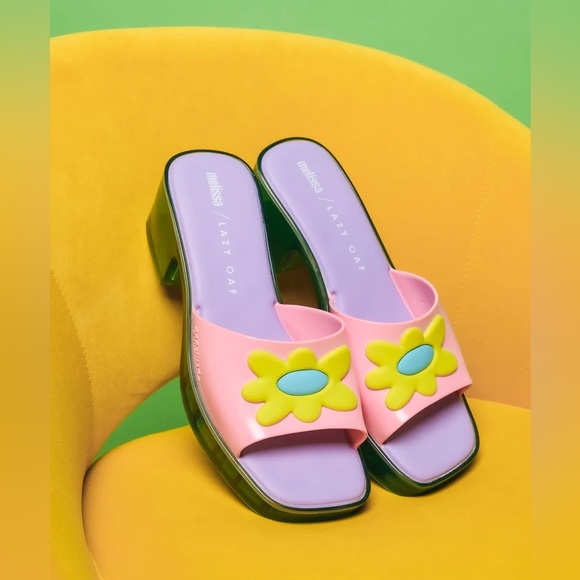 Lazy Oaf | Shoes | Melissa Lazy Oaf Shape Pink Contrast Daisy Sandals Barbie Style | Poshmark